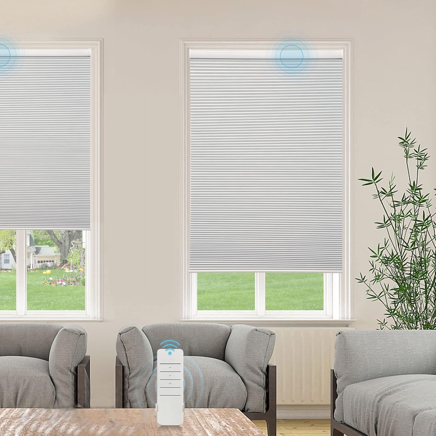 Amazon.com: Custom MYshade Blackout Electric Cellular Shade Cordless ...