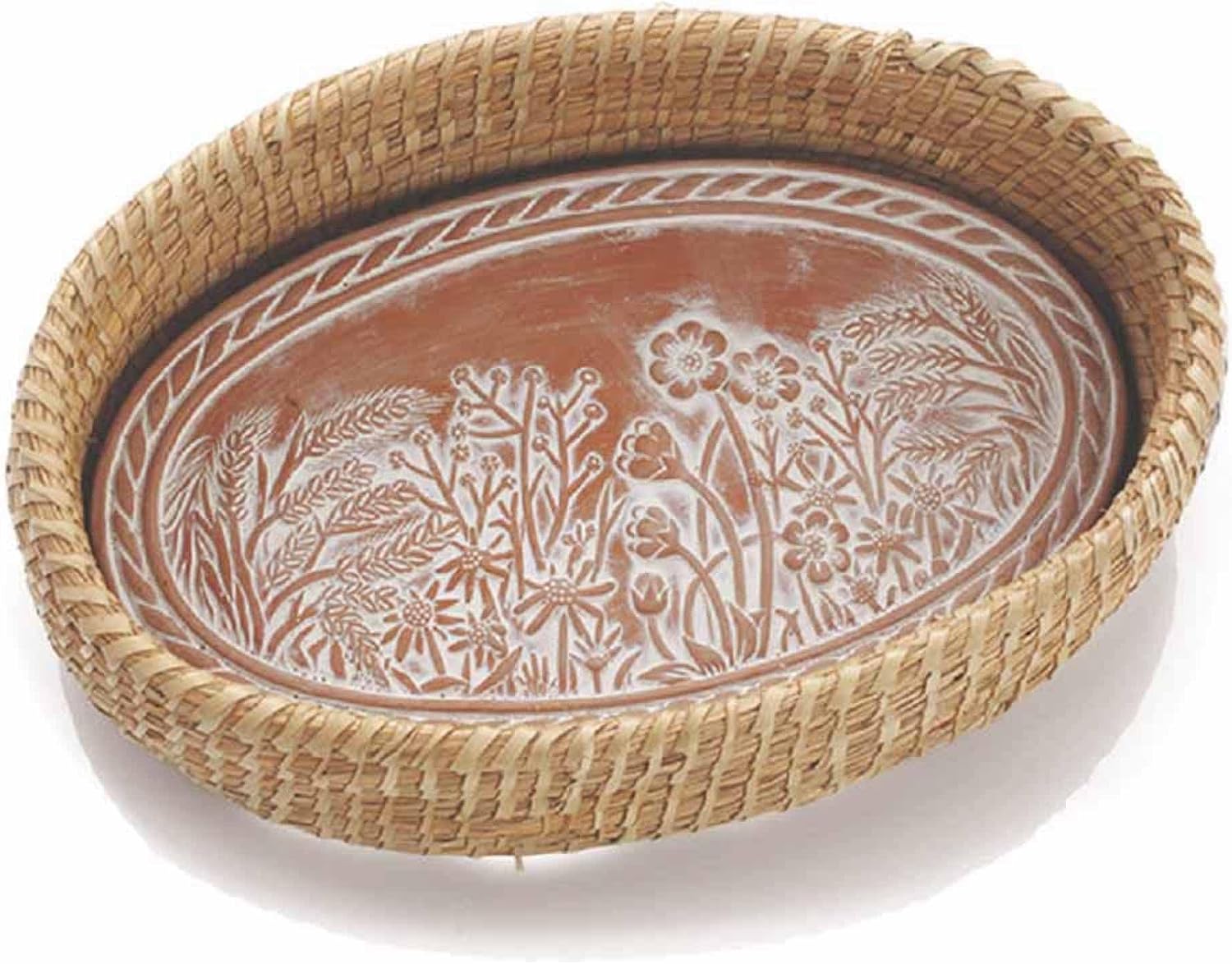 Amazon.com: Better World Bio Bread Basket with Terracotta Warmer, Bread ...