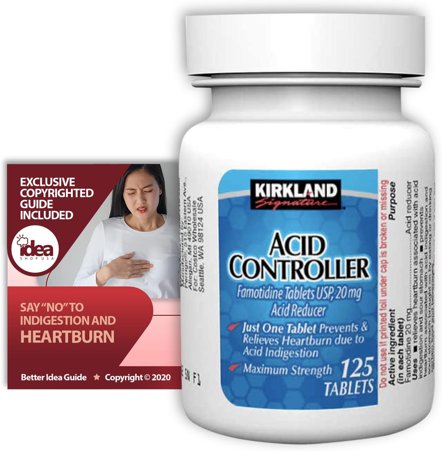 Kirkland Signature Acid Controller de 20 mg, paquete de 125 unidades ...