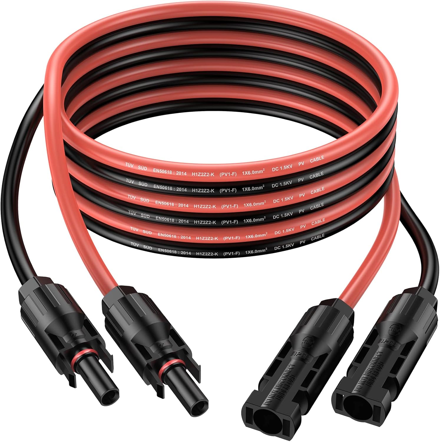 Amazon.com : GARLLEN 10 Feet Solar Panel Extension Cable 10AWG/6mm² ...
