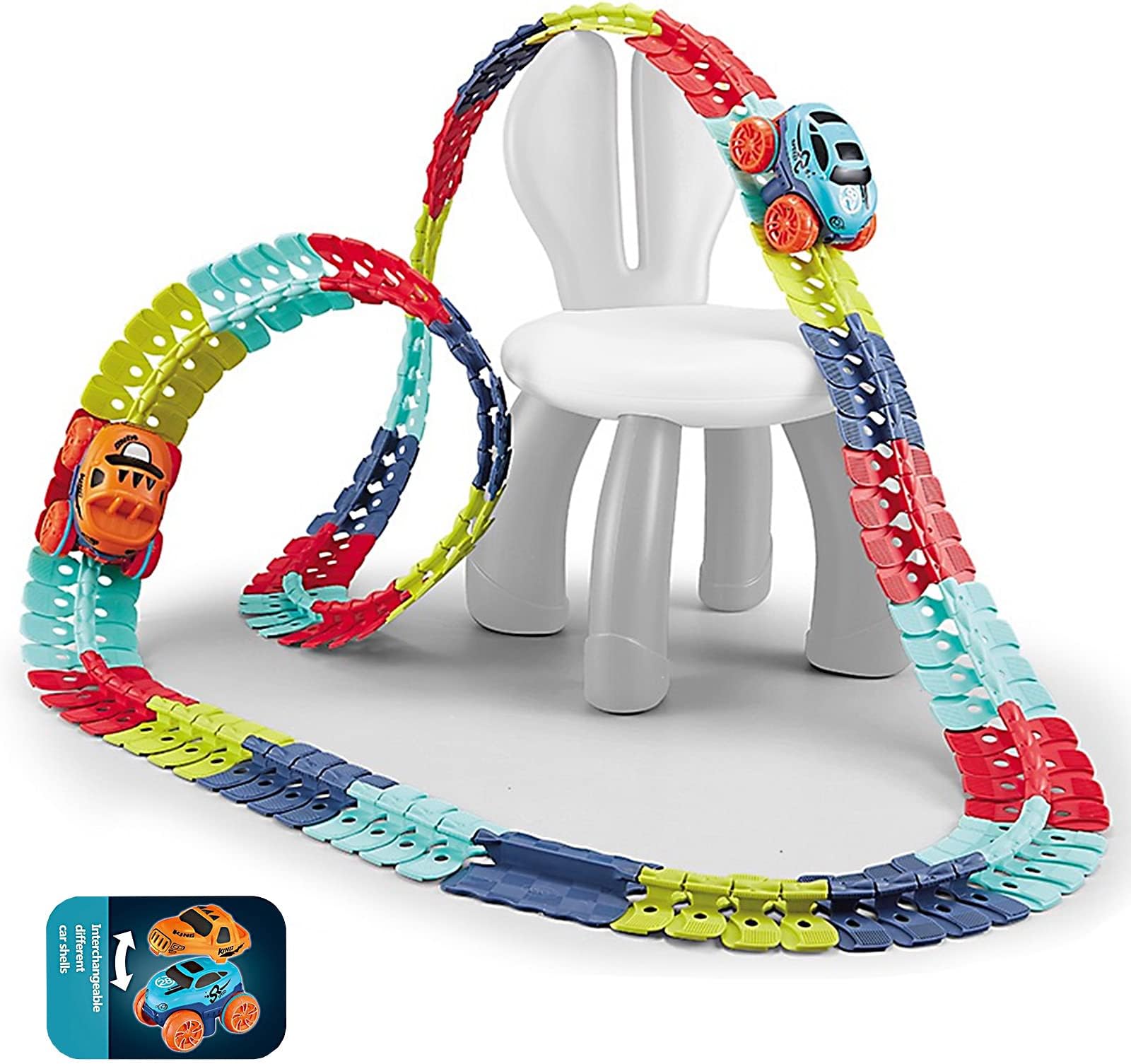 Cars Truck Toys for Boys Ages 3 4 5 6 7 8, Portable Race Track Truck ...