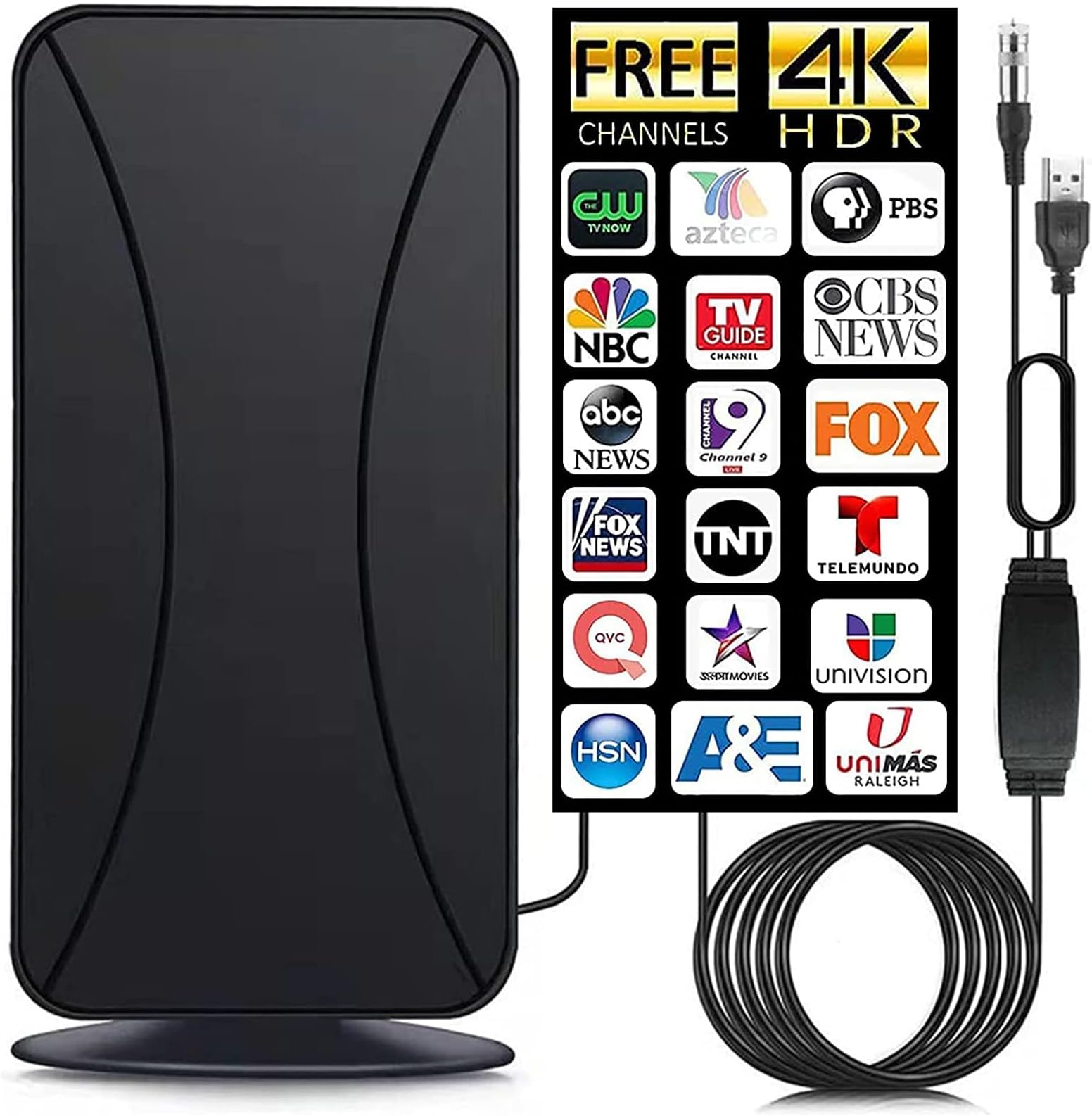 Amazon.com: LUPATDY Amplified HD Digital Indoor TV Antenna - 750+ Miles ...