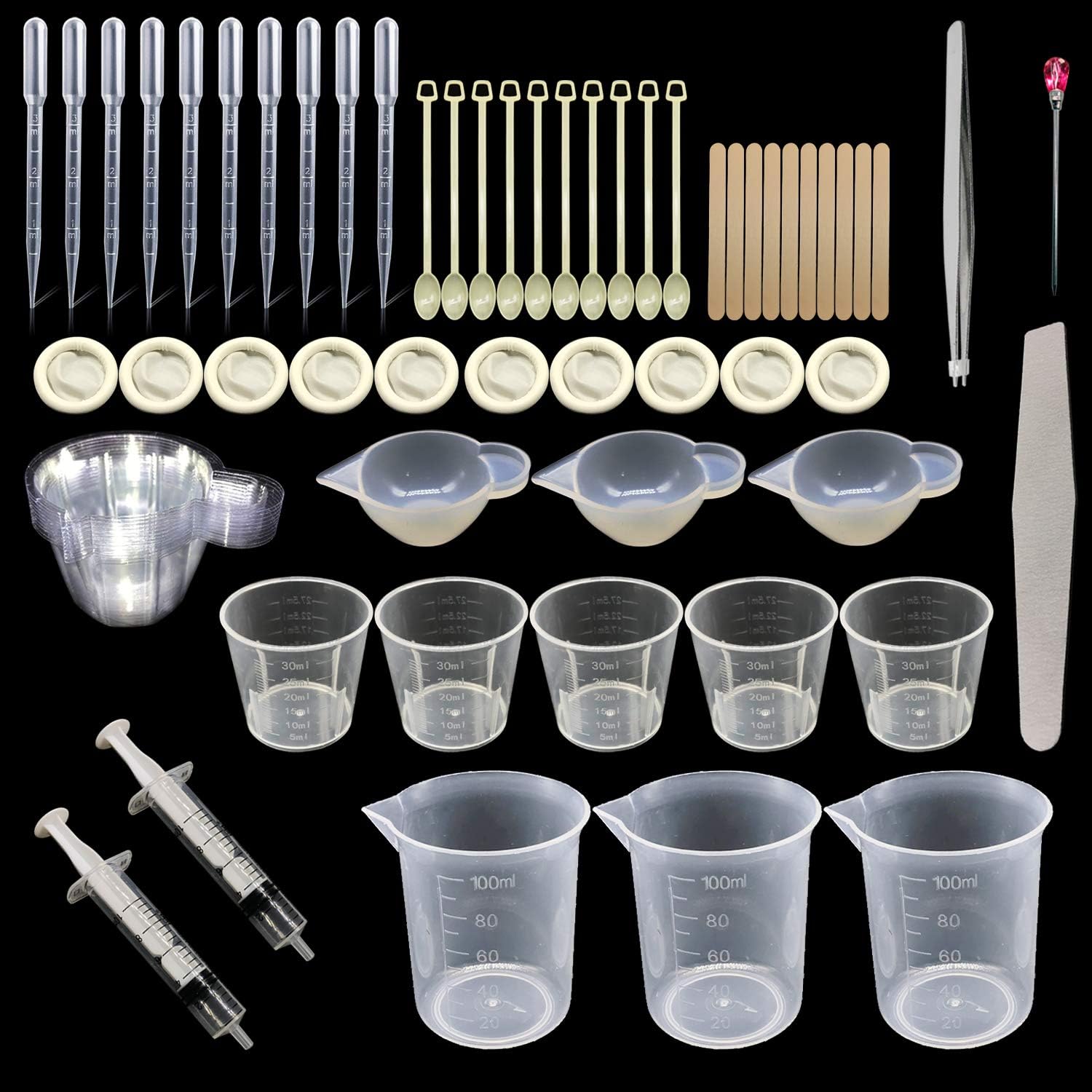 Woohome 66 PCS Epoxy Resin Tools Kit, Silicone Mold Tool Included ...