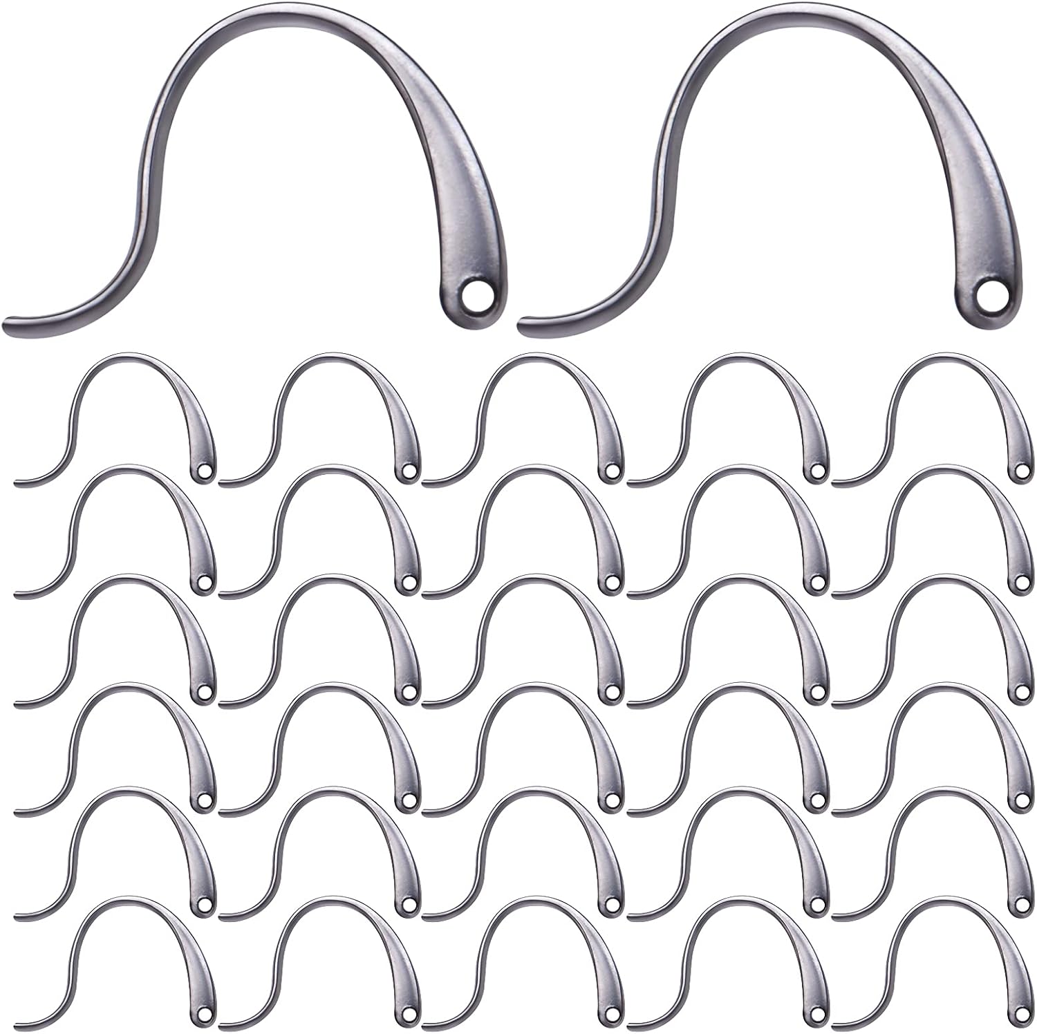 Amazon.com: 100pcs Stainless Steel Earring Hooks, Hypo-allergenic ...