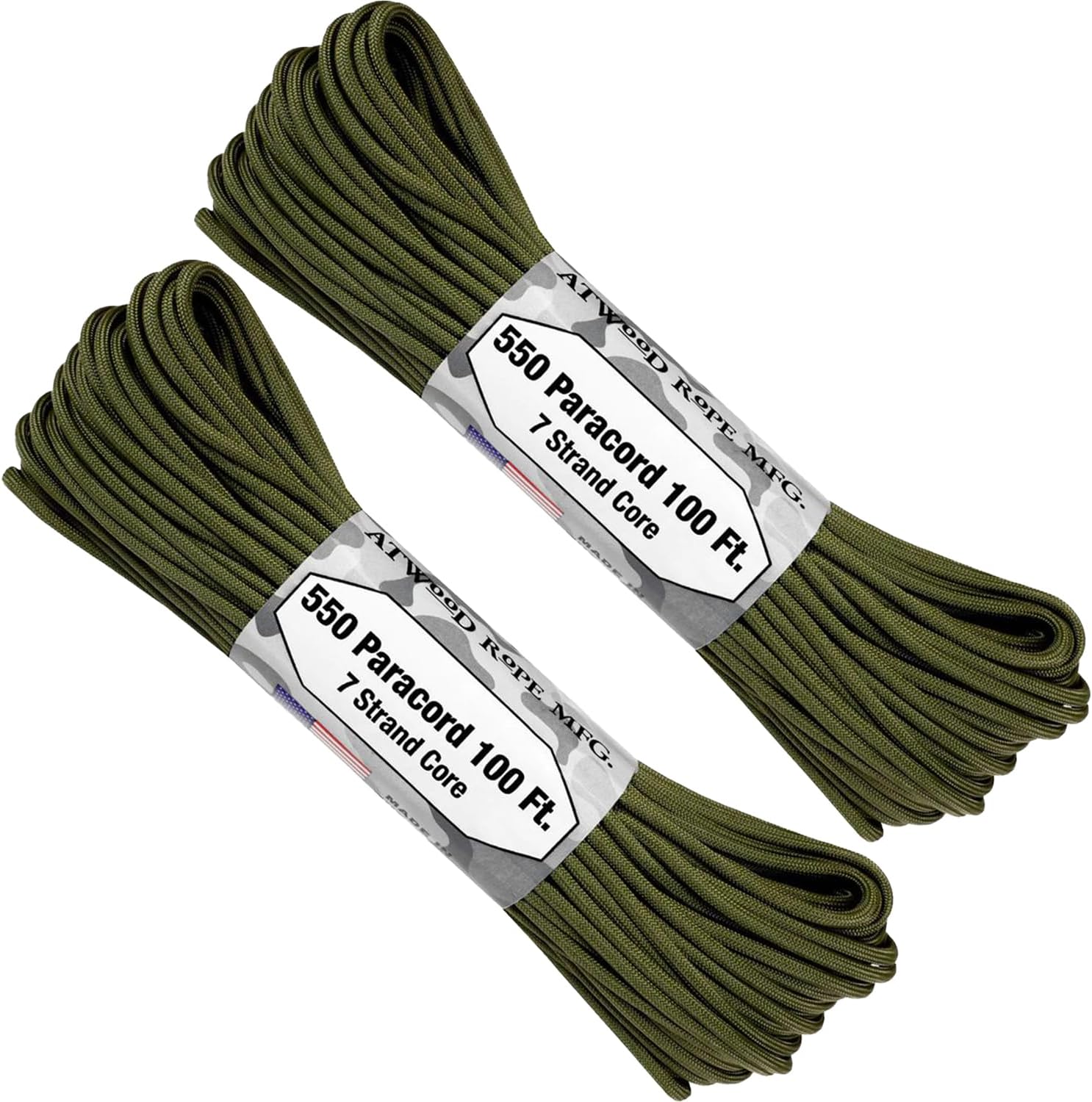 Amazon.com: Atwood Rope - Olive 550 Paracord, 7 Strand Core 1/8 inch x ...