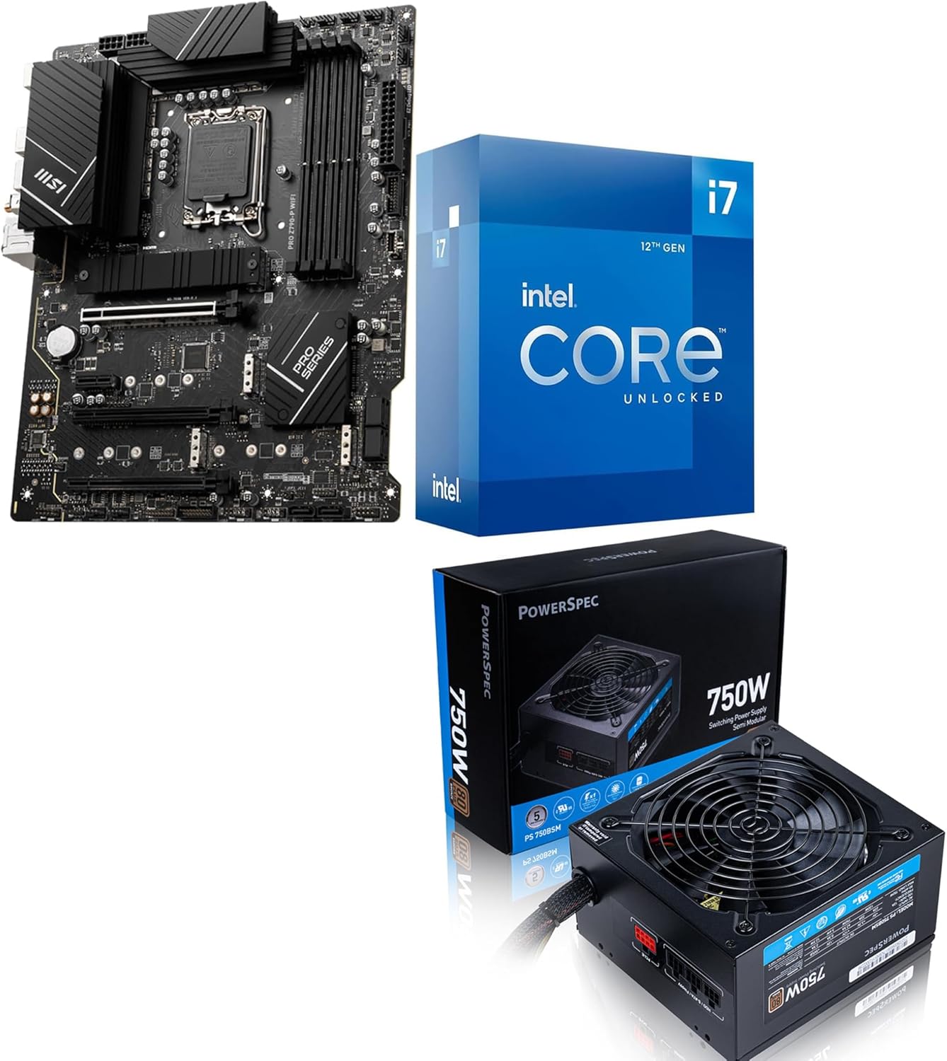 Amazon.com: INLAND 3 in 1 Bundle: Intel core i7-12700K Desktop CPU+MSI ...