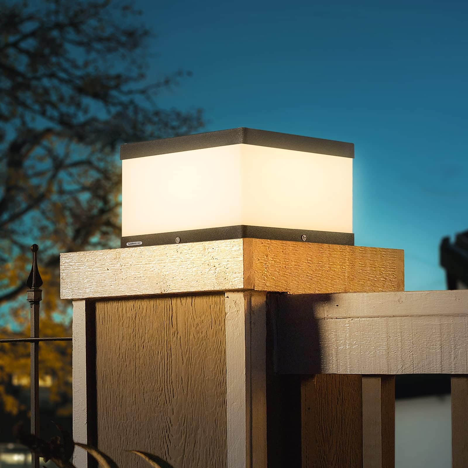 LED Solar Post Lights Pillar Lights Outdoor Waterproof with Remote 10 ...