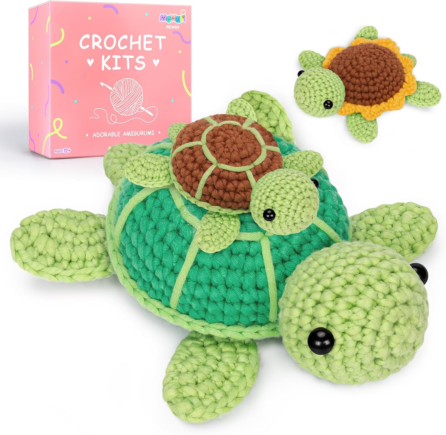 Amazon.com: Mewaii Crochet Kit for Beginners, Complete DIY Crochet Kit ...
