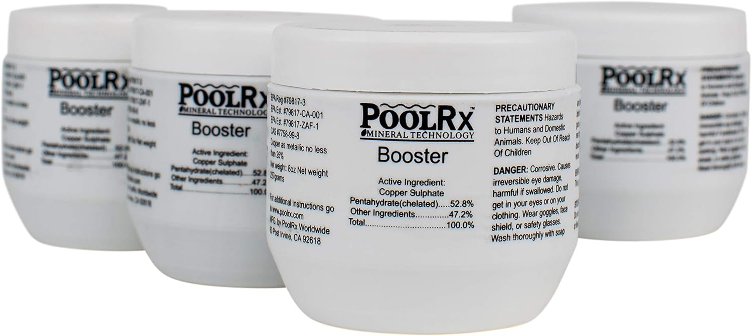 Amazon.com : PoolRx Booster Minerals for Pool, 7500 to 20000 gallons,4 ...