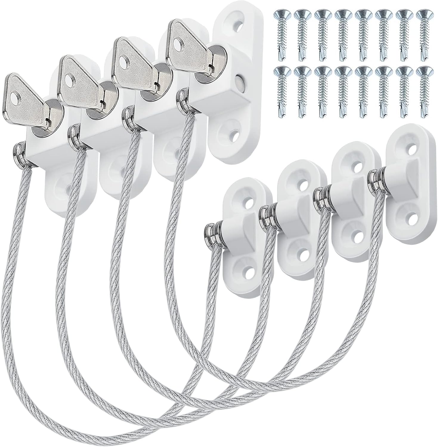 Window Locks Child Safety for UPVC Windows 4Pcs Window Restrictor with ...