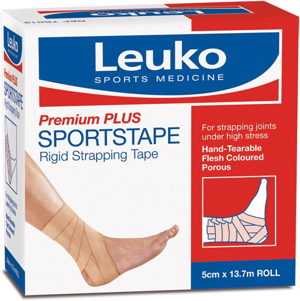 Leuko Sports Premium Plus Rigid Strapping Tape 5cm x 13.7m : Amazon.com ...