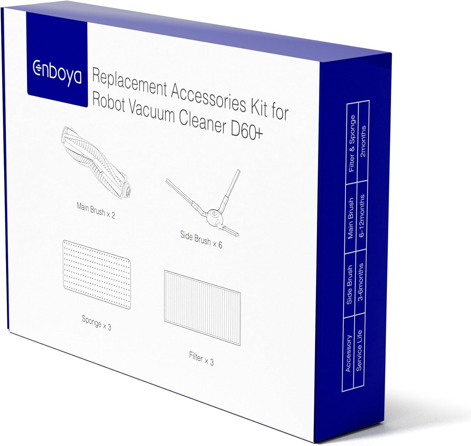 Amazon.com: Enboya Robotic Vacuum Replacement Parts，D60+ Series ...