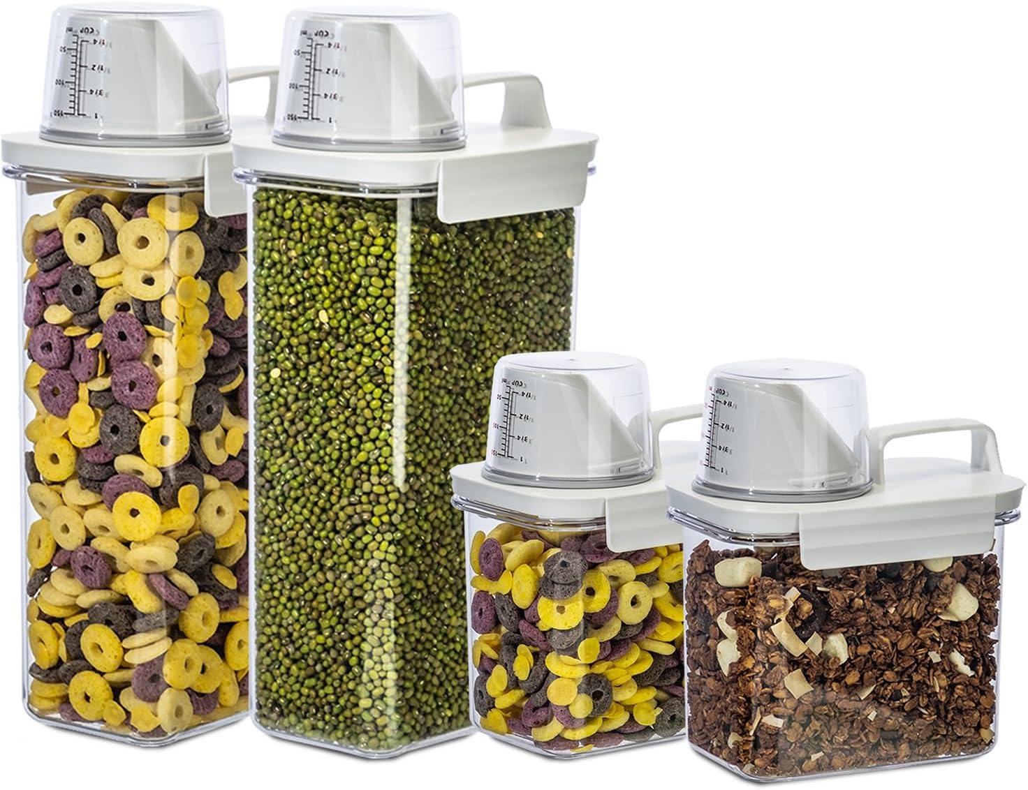 Amazon.com: NBILIC Cereal Storage Container Set (Measuring Cups) BPA ...