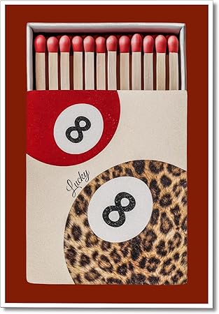 Amazon.com: Trendy 8 Ball Matchbox Canvas Wall Art Vintage Cheetah ...