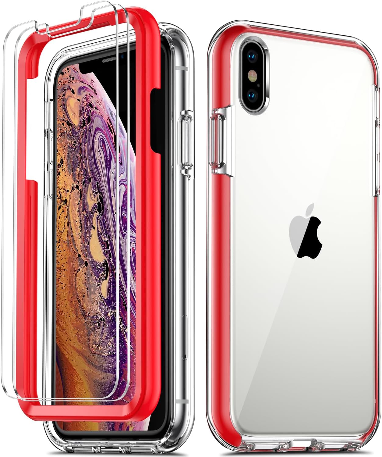 Amazon.com: COOLQO Compatible for iPhone Xs Max Case 6.5 Inch, with [2 ...