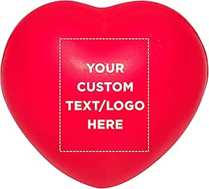 Amazon.com: Custom Red Heart Stress Balls Set of 10, Personalized Bulk ...