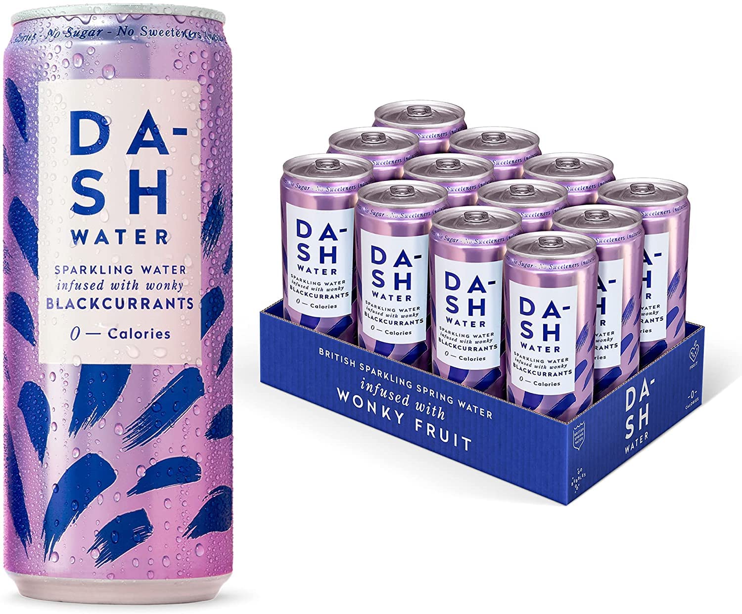 Buy Dash Water Blackcurrant - 12 x Flavoured Sparkling Spring Water ...