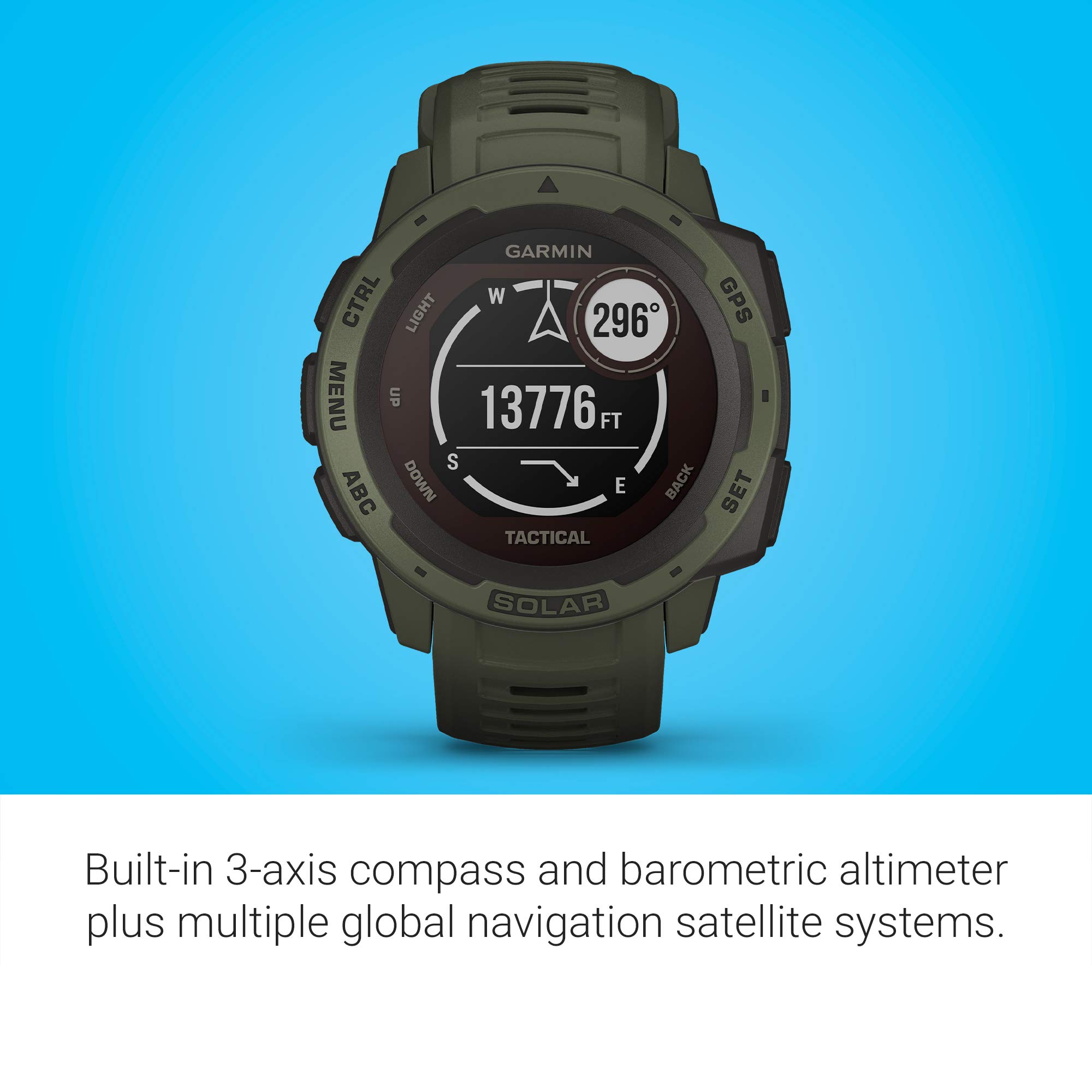 Snapklik.com : Garmin Instinct, Rugged Outdoor Smartwatch