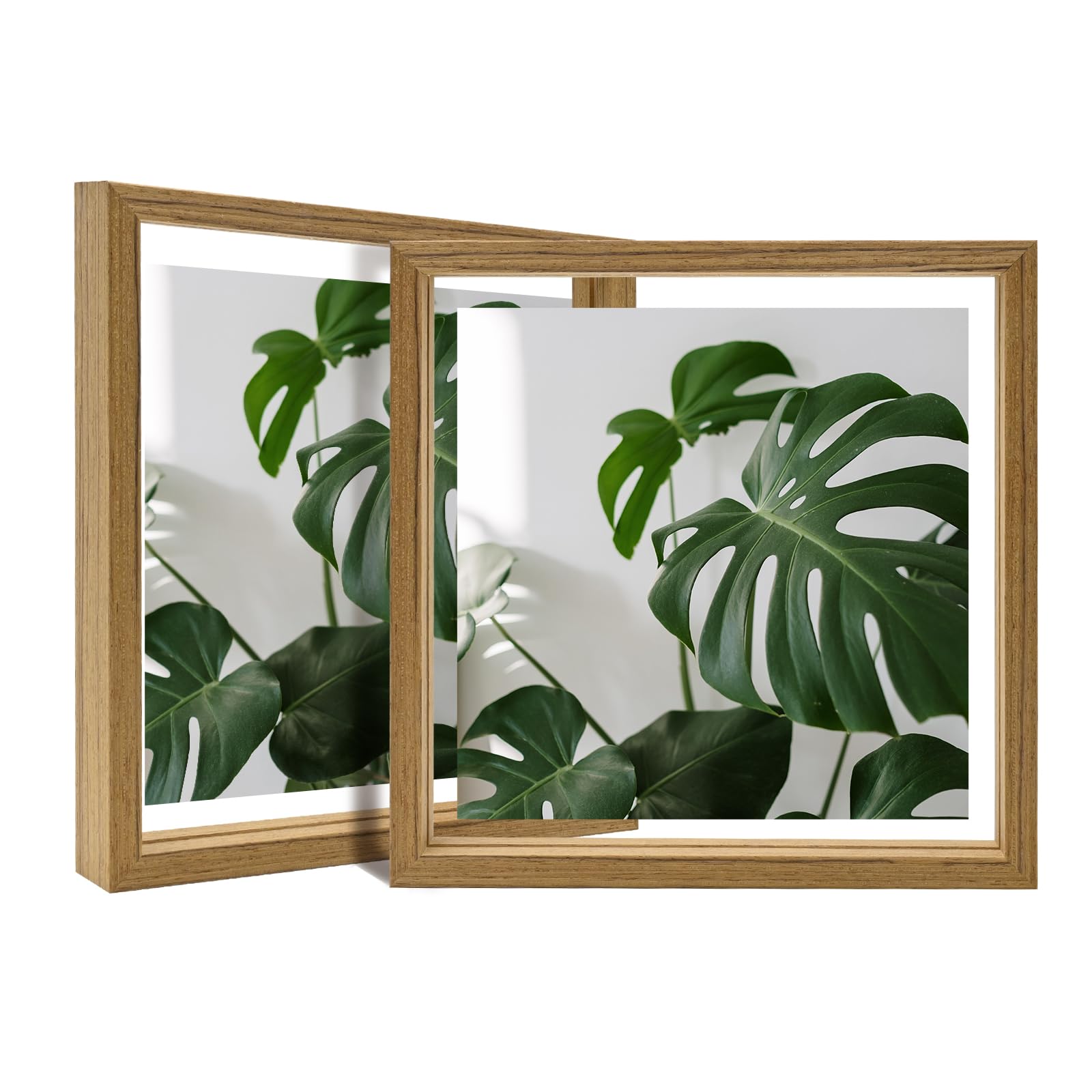 Snapklik.com : 8x8 Floating Frames Set Of 2, Double Plexiglass Picture ...