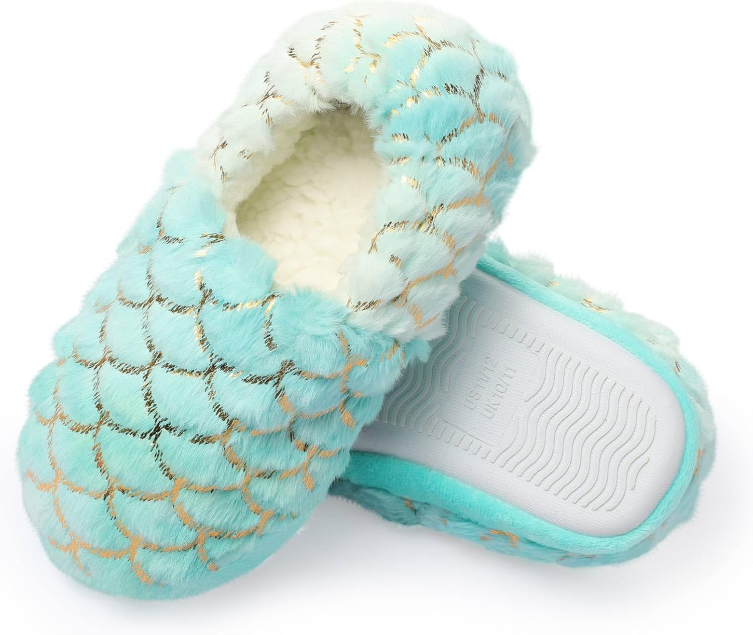 Amazon.com: BEARAE Girls Slippers, Mermaid Princess Toddler Slippers ...