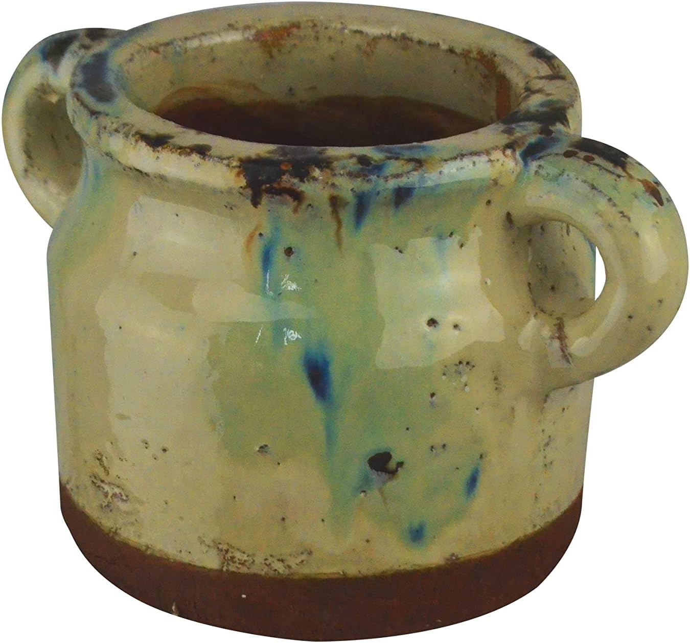 Amazon.com : Red Carpet Studios Flower Pot Glazed Ceramic Planter, 7.27 ...