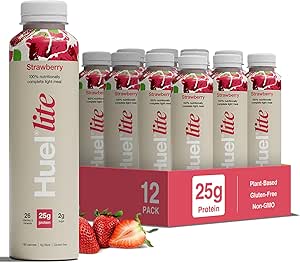 Huel Lite Ready to Drink, 12 x 500ml Bottles, Strawberry Flavour 25g ...