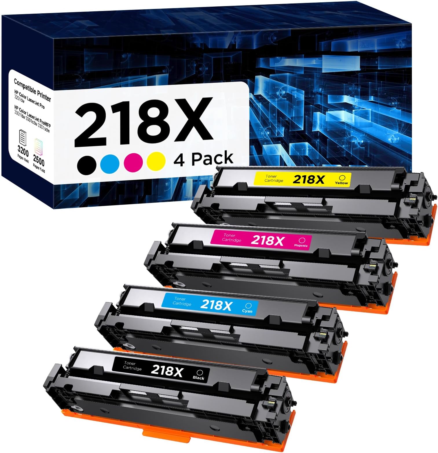 Amazon.com: 218X Toner Cartridge (No Chip) Replacement for HP 218X 218A ...