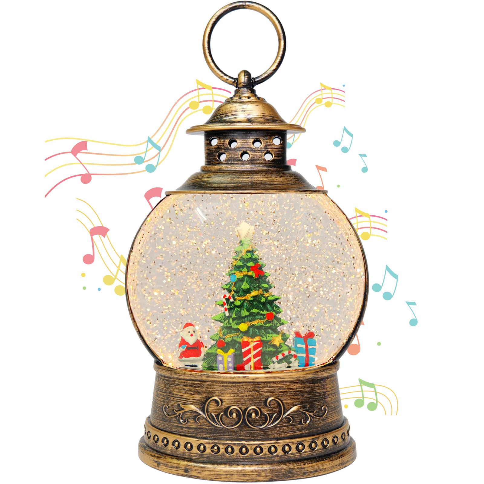 Amazon.com: Christmas Snow Globes, Christmas Tree Scene Snow Globes ...