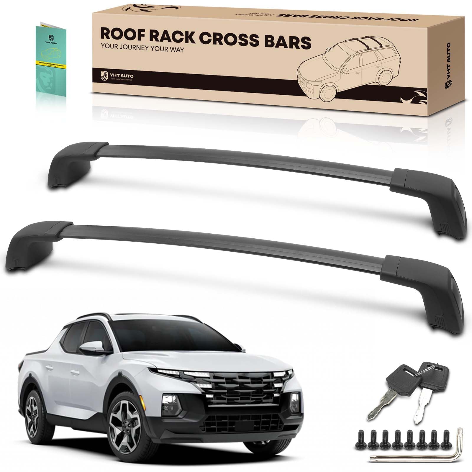 Amazon.com: YHTAUTO Roof Rack Cross Bars Fit 2021-2024 Hyundai Santa ...