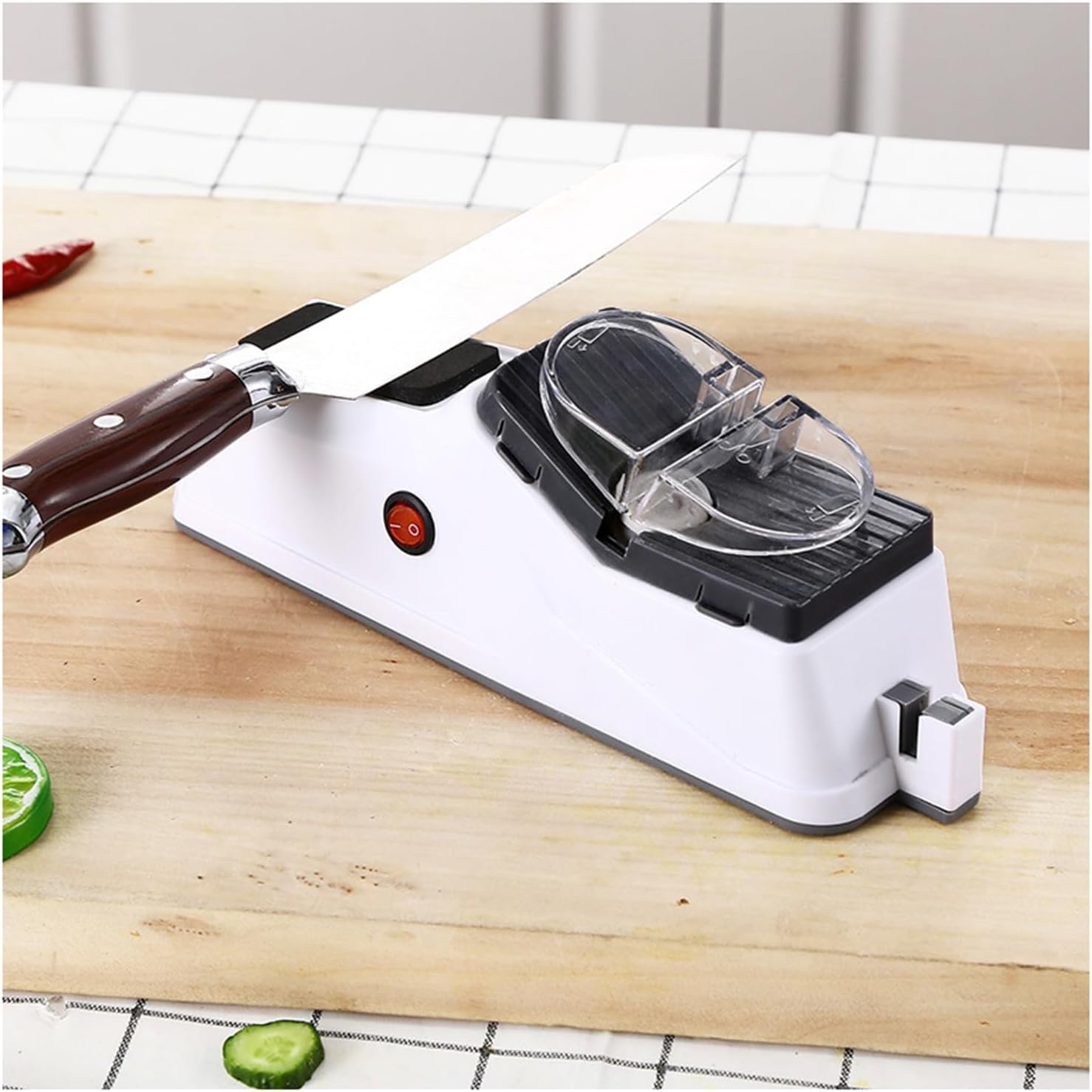 Electric Knife Sharpener, Knife Sharpener with Protective Cover for ...