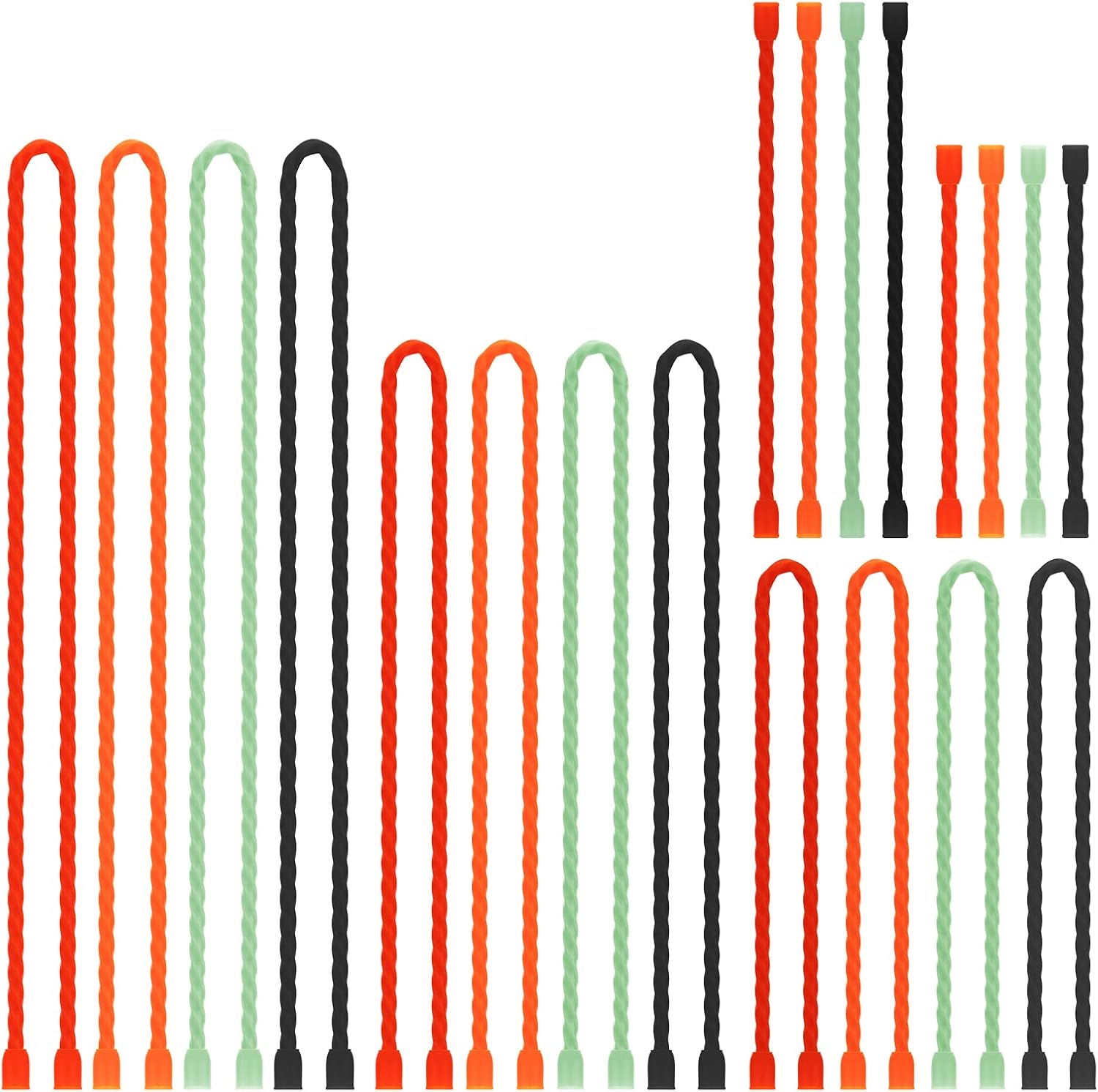 Amazon.com: Gesipor 20 PCS Silicone Cable Ties - Reusable Rubber Twist ...