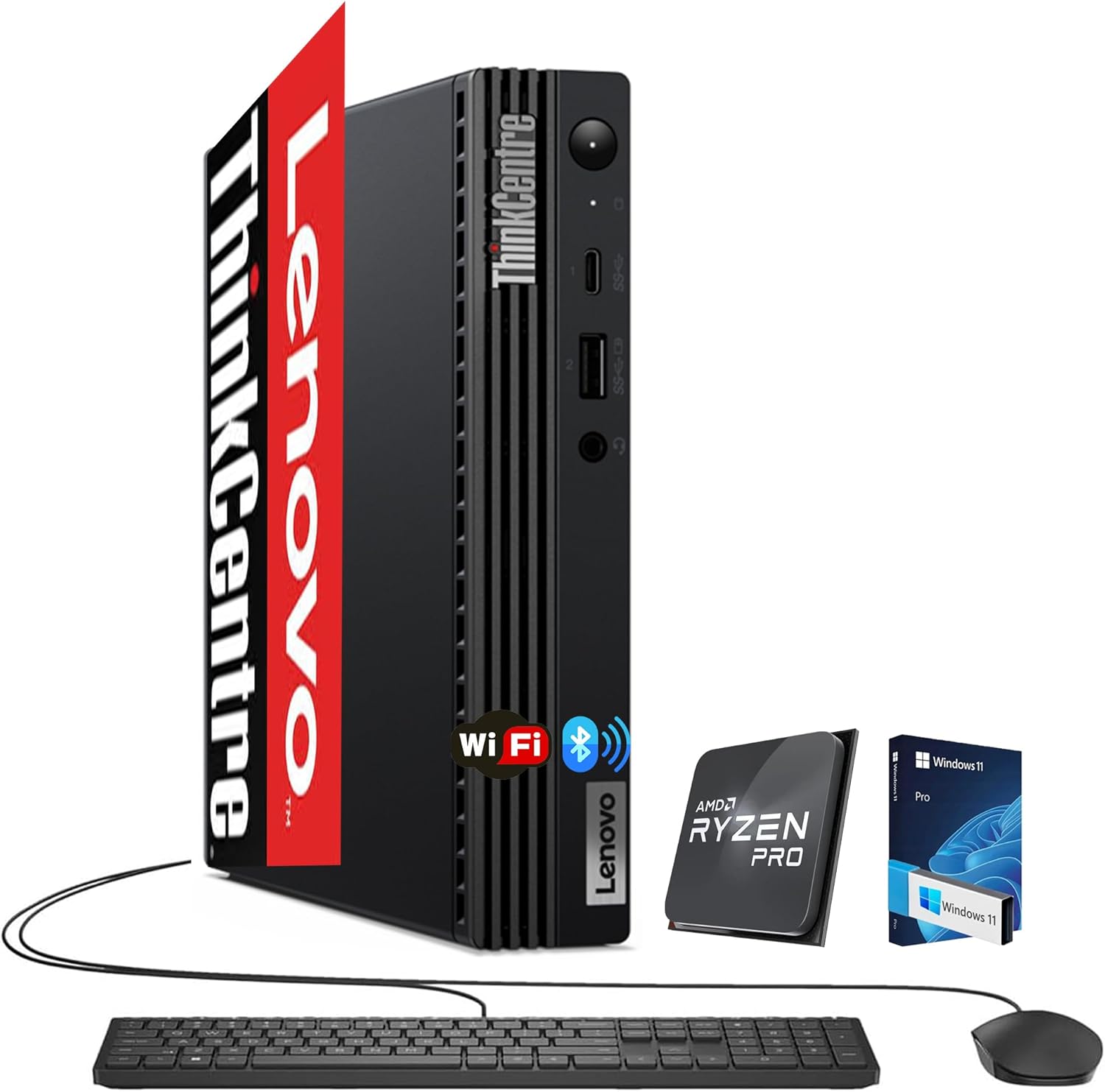 Amazon.com: Lenovo ThinkCentre Mini Computer, AMD Ryzen 5 PRO CPU, 40GB ...