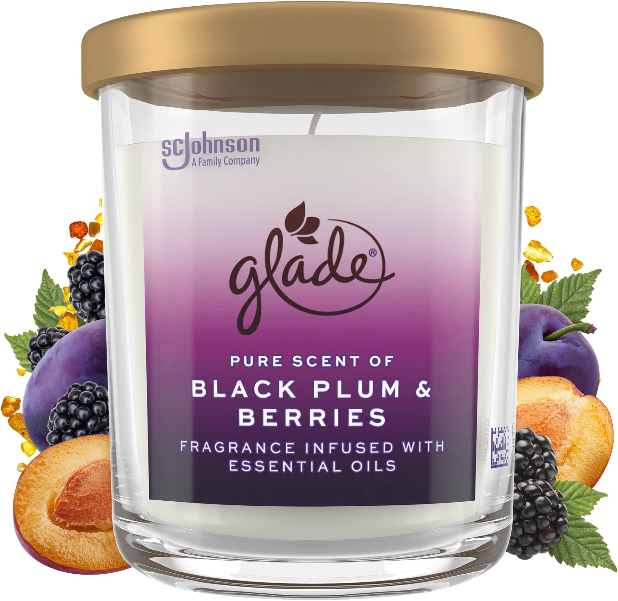 Amazon.com: Glade Candle Jar, Large Candle Infused with Essential Oils ...