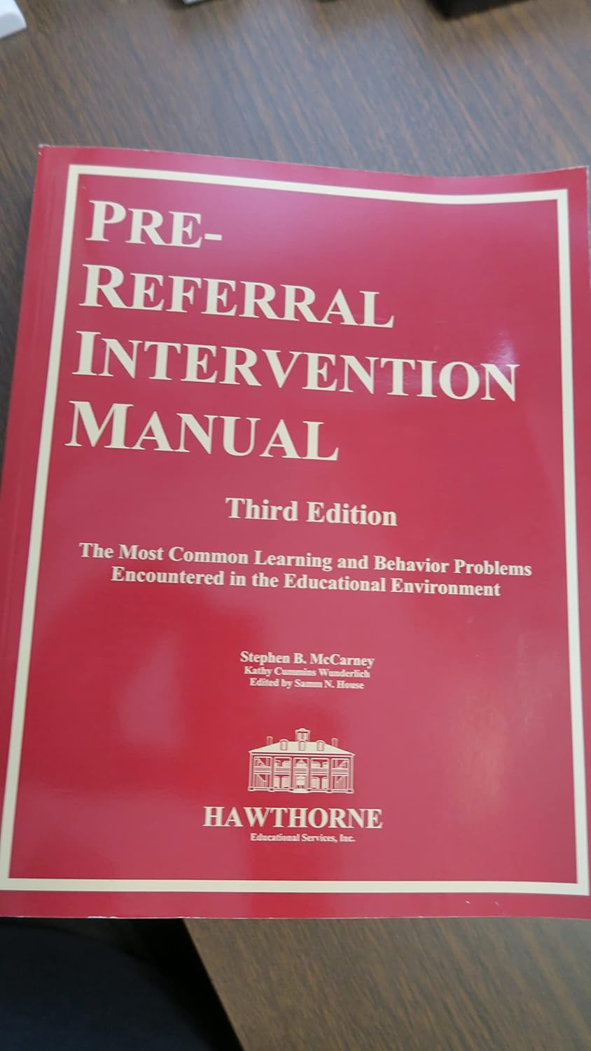 Pre-Referral Intervention Manual Third Edition : McCarney, Stephen B ...