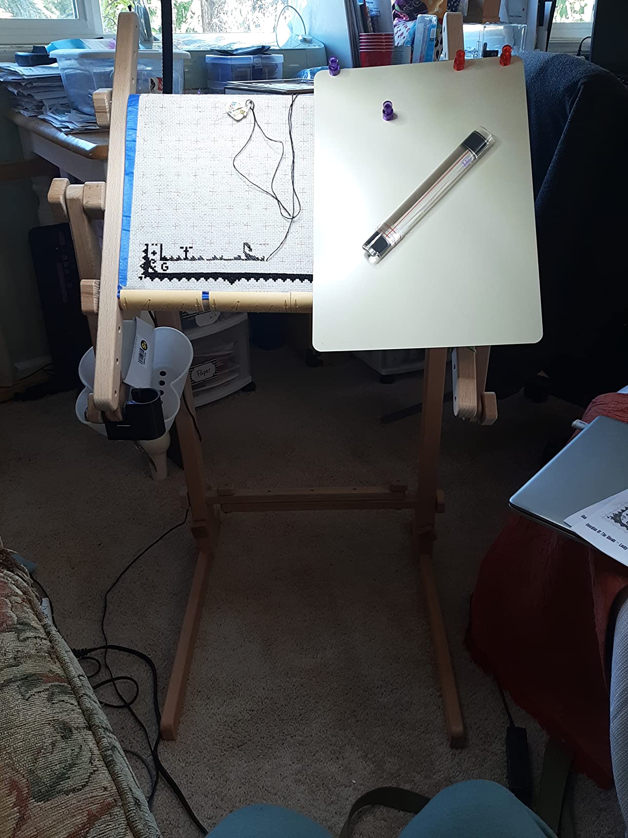 Amazon.com: Needlework Floor-Standing Type Stand with Adjustable Frame ...