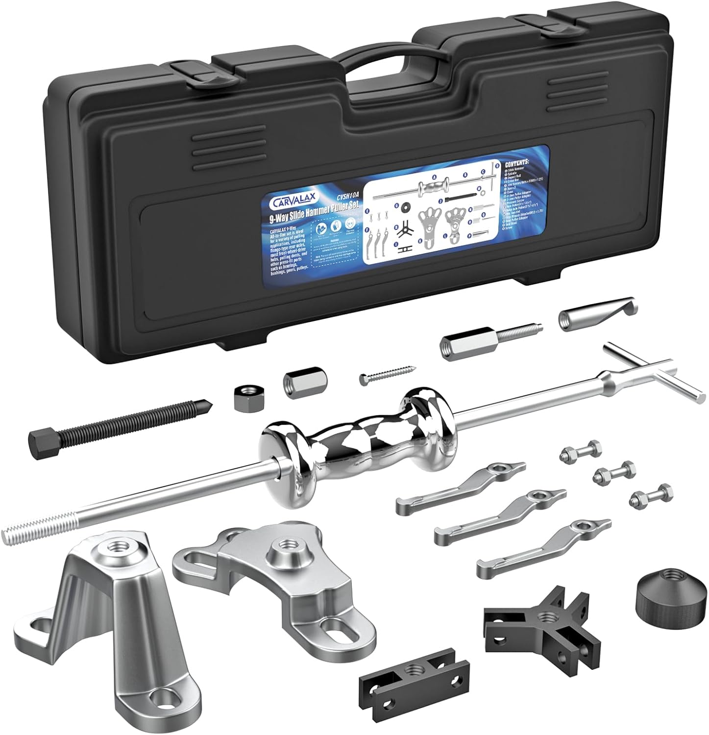 Amazon.com: CARVALAX 9-Way Slide Hammer Puller Set, Front Wheel Hub ...