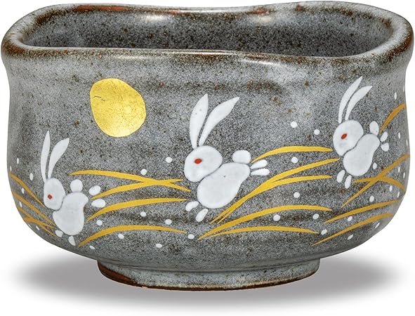 Amazon.com: Japanese Matcha Bowl Rabbit Kutani Yaki(ware) : Home & Kitchen