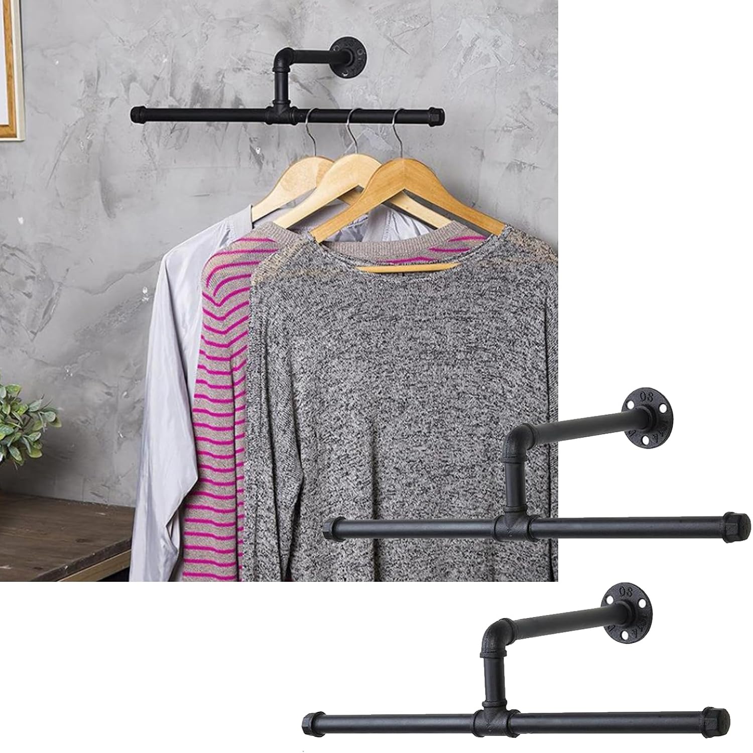 Wall Mounted Industrial Metal Pipe Clothing Thailand | Ubuy