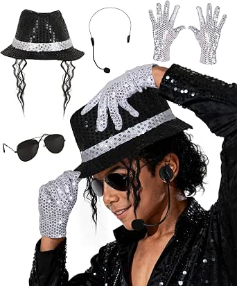 Amazon.com: lckellong 5 Pcs Kids 80s Pop Star Costume Rock Super Star ...