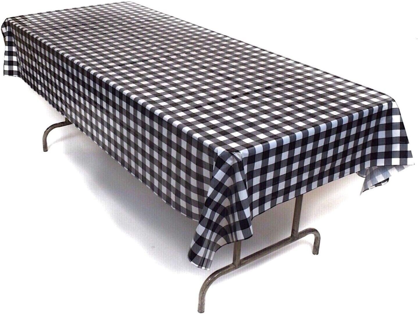 Amazon.com: Prestidge 3 Pack Black and White Checkered Tablecloths ...