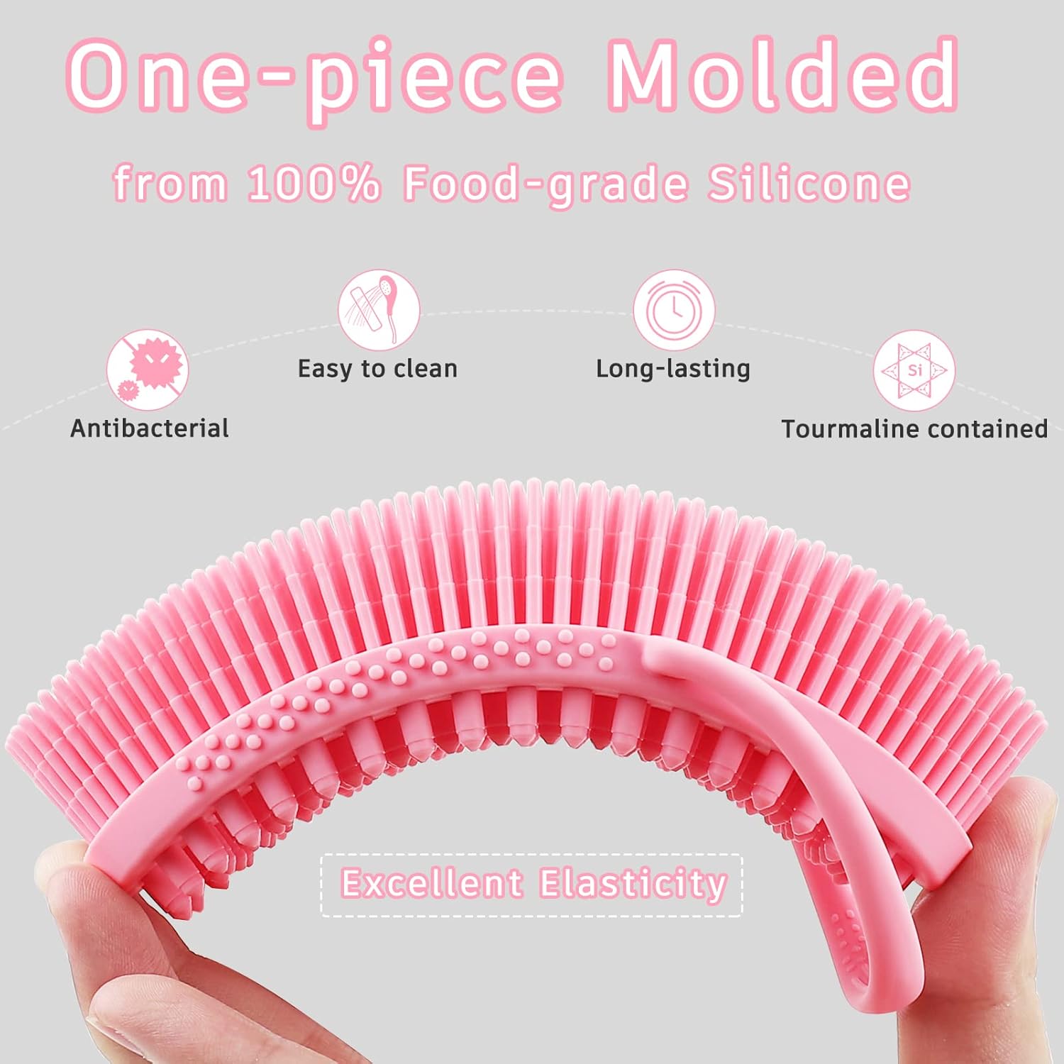 FREATECH 2-Pack Silicone Body Brush – Built-in Loop Handle, Dual-sided ...