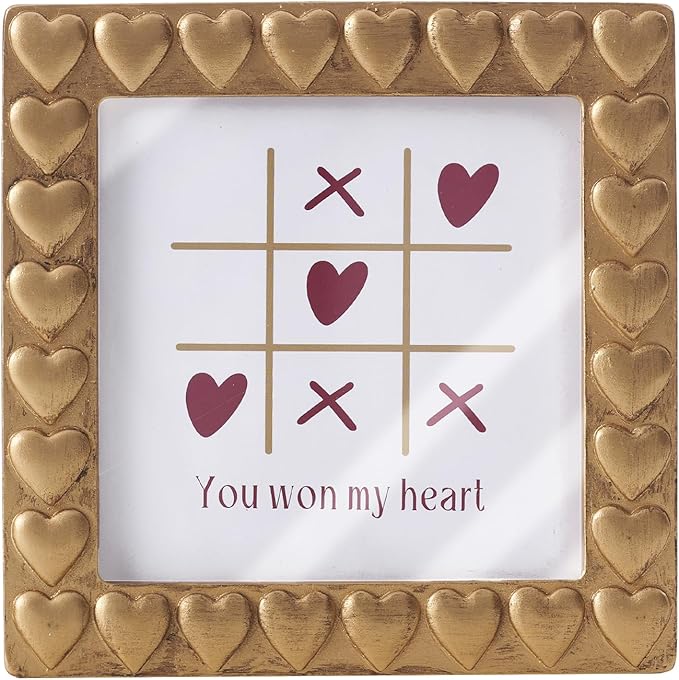 Amazon.com - 4x4 Picture Frames Gold, Small and Cute Heart Picture ...