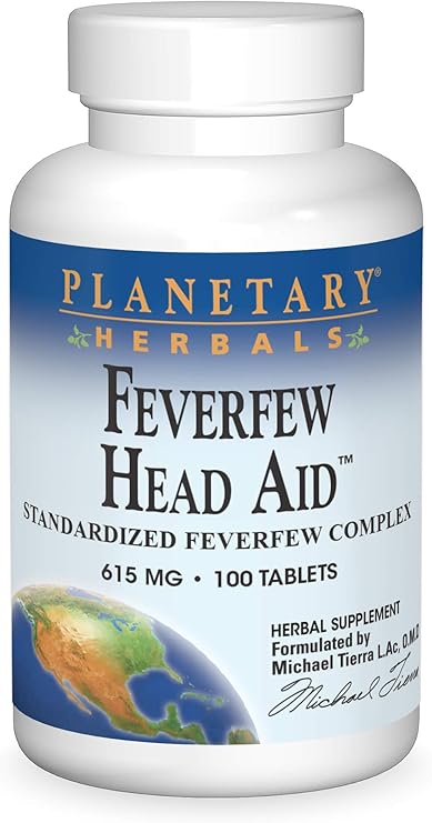Amazon.com: Planetary Herbals Feverfew Head Aid, Standardized Feverfew ...