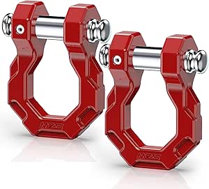 Amazon.com: MZS 3/4" D Ring Shackles, 80,000 lbs (40T) Maximum Break ...