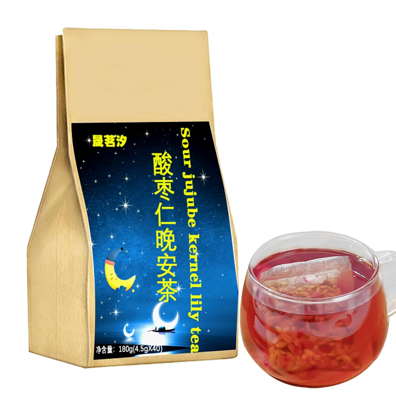 Amazon.com : Sour Jujube Kernel Poria Cocos Tea Bags 6.35OZ/180g(40bgs ...
