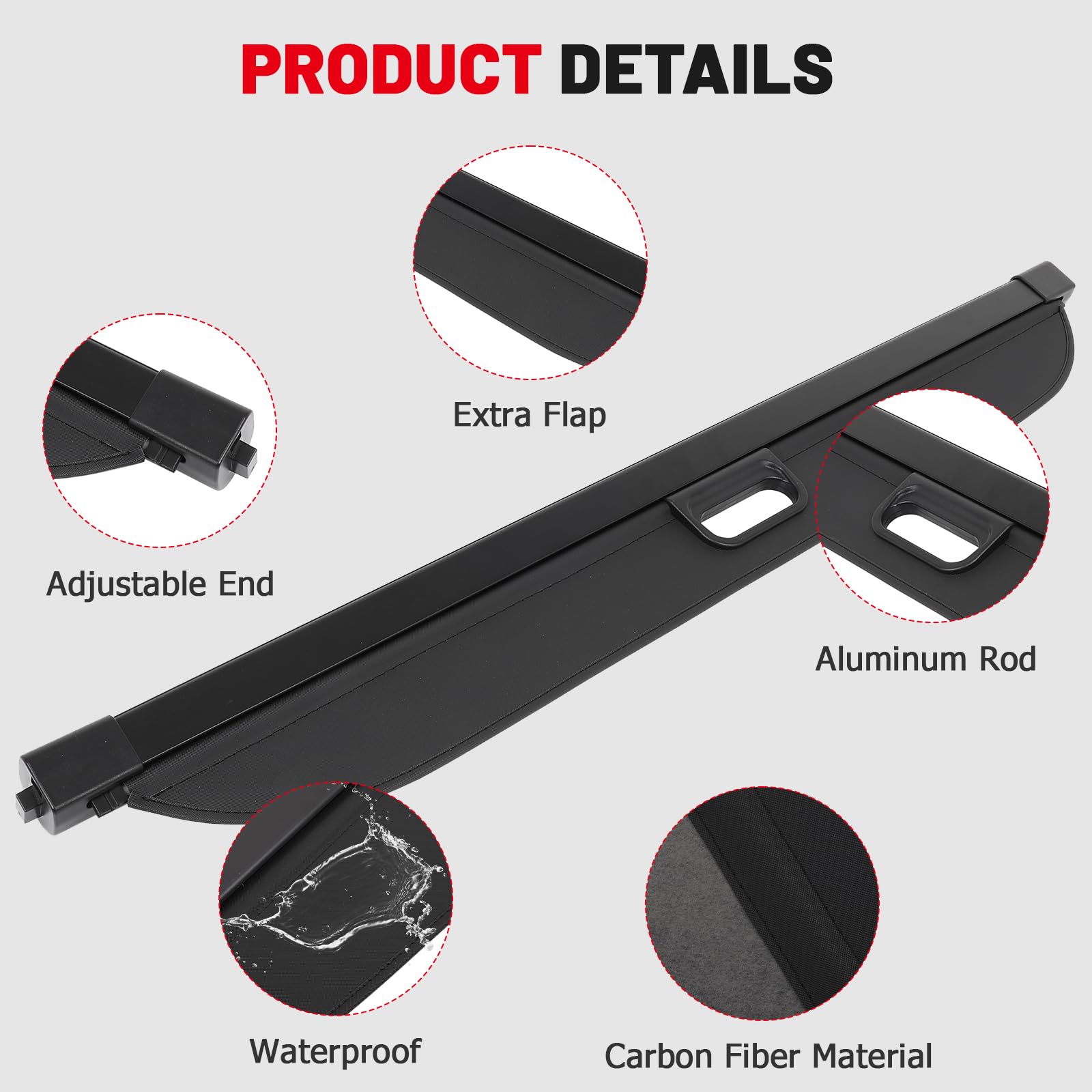 Dodge Durango 2011-2021 Trunk Organizer Retractable Cargo Cover For ...