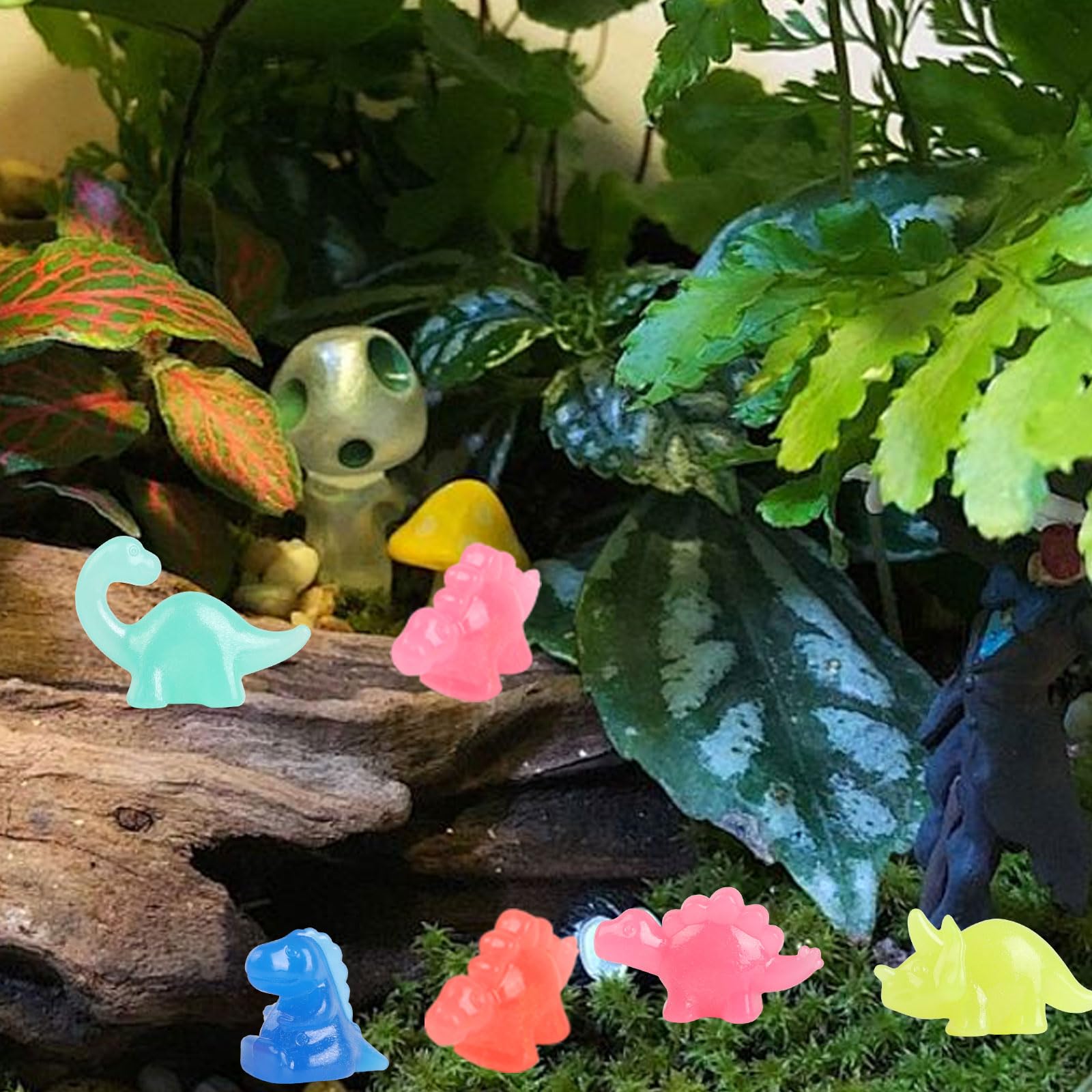 Snapklik.com : 39pcs Luminous Mini Dinosaurs Glow In The Dark Resin ...