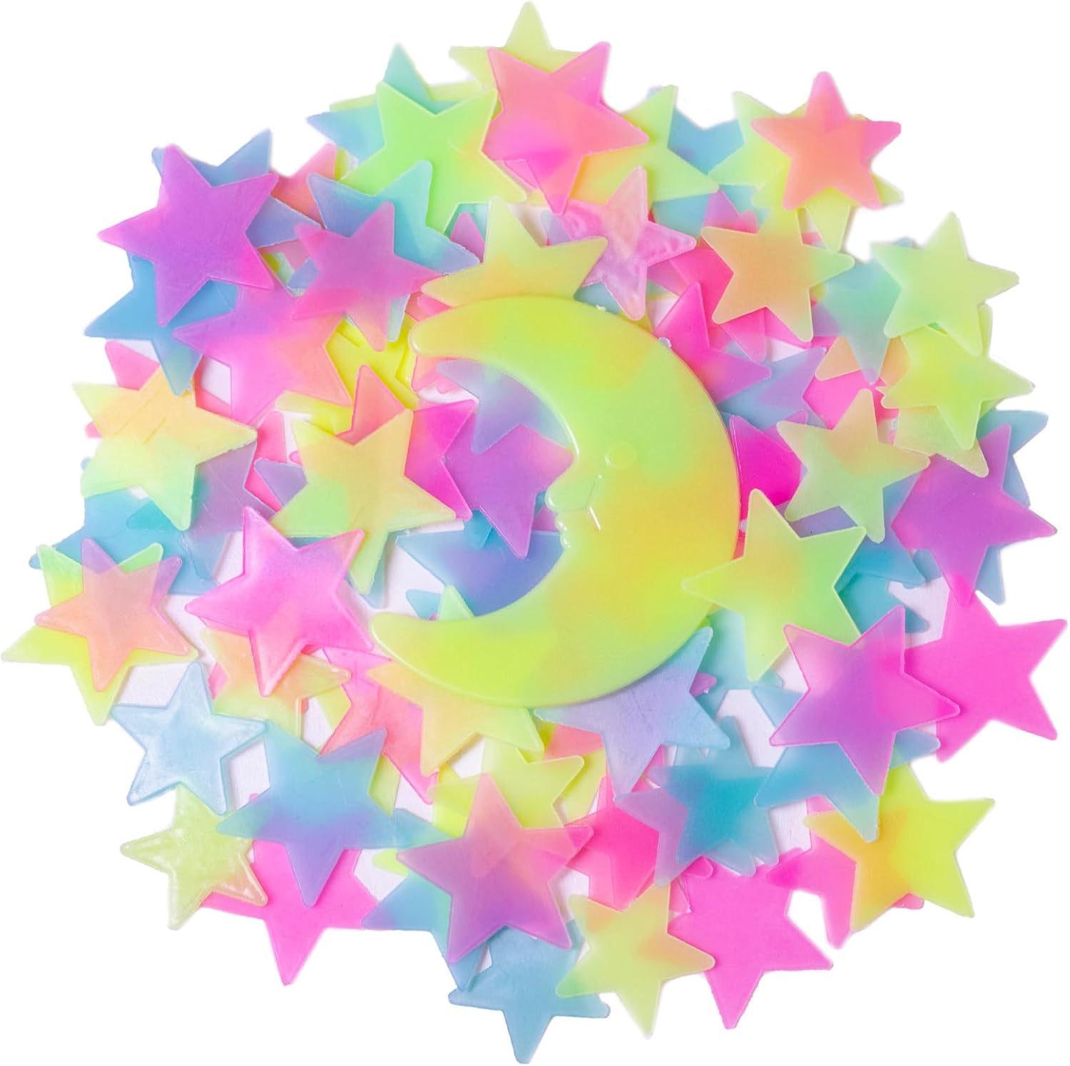 Amazon.com: Glow in The Dark Stars Stickers for Ceiling 100 Pcs ...