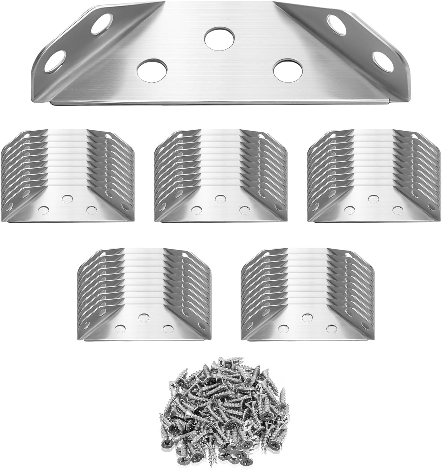 Amazon.com: 50 Pcs Stainless Steel Multifunction Triangle Corner Brace ...