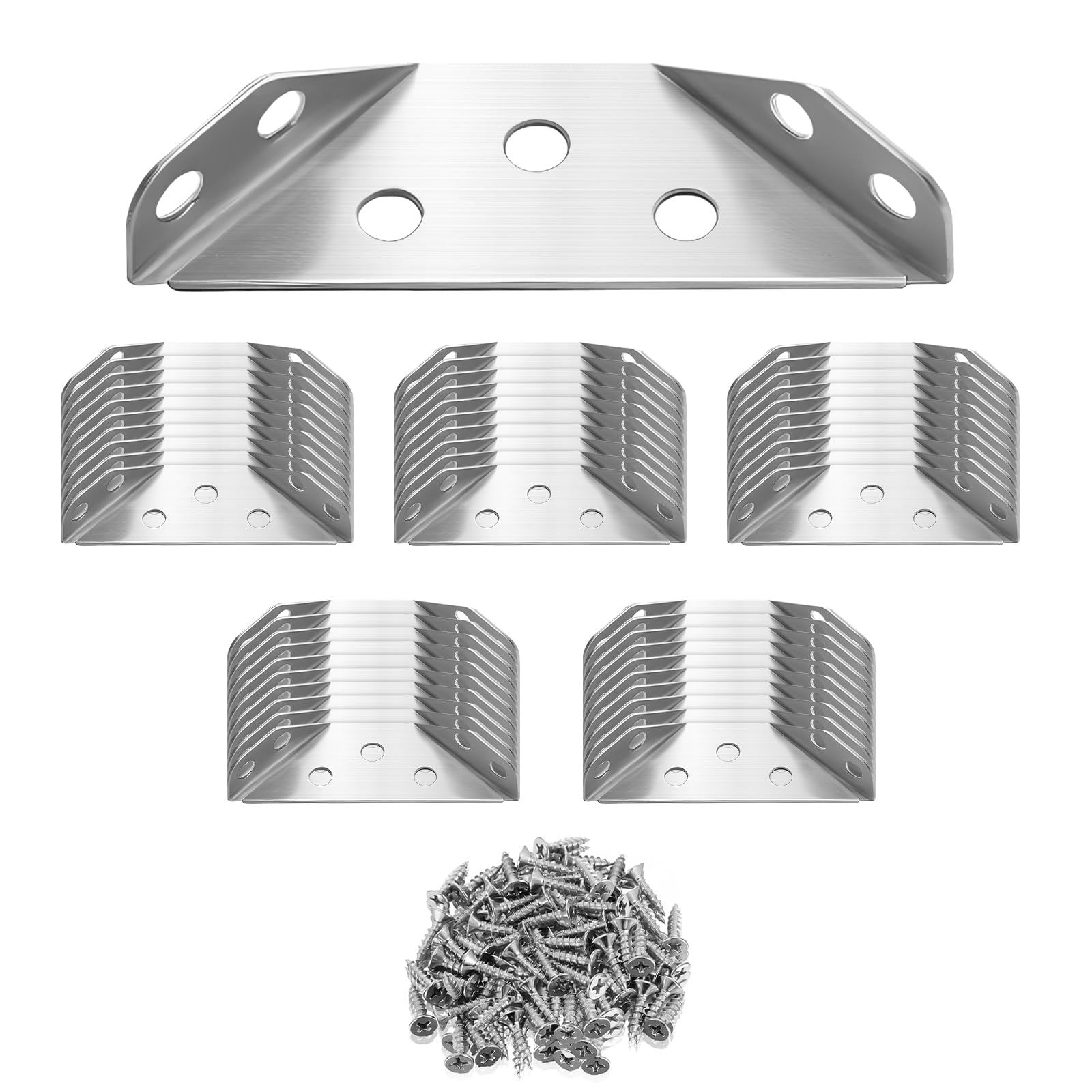 Amazon.com: 50 Pcs Stainless Steel Multifunction Triangle Corner Brace ...